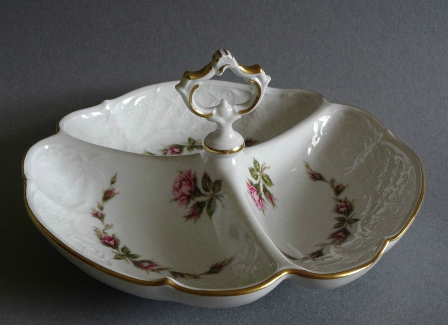 AK KAISER Porzellan Schale mit Griff - Gebäckschale |Nice Deko