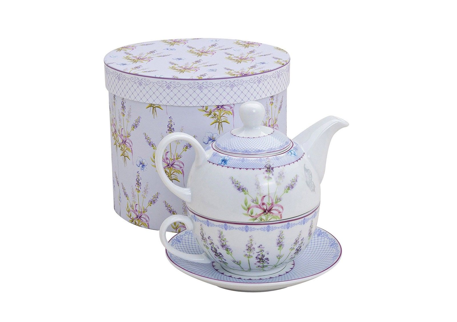 Teekannen-Set Tea for one "Lavendel" in Geschenkbox |Nice Deko