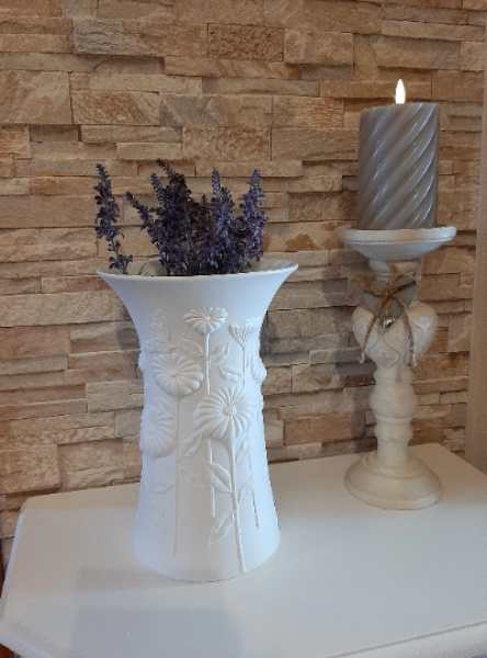 AK Kaiser Vase weiß Biskuit Porzellan M.Frey |Nice Deko